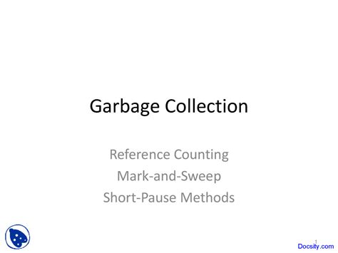Garbage Collection Advanced Compiling Techniques Lecture Slides Docsity