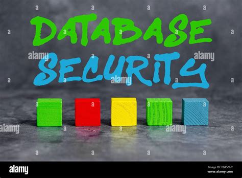 Hand Writing Sign Database Security Business Concept Security Controls To Protect Databases