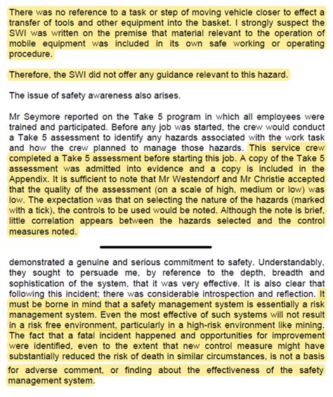 fatal mining plant pedestrian interaction coroner highlights sops not