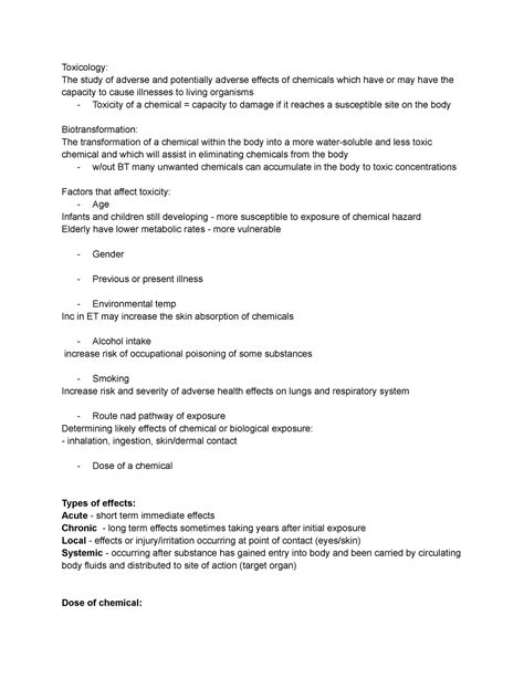 Lect 5 Dose Response Assessment Toxicology The Study Of Adverse