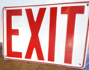 Exit Sign Etsy