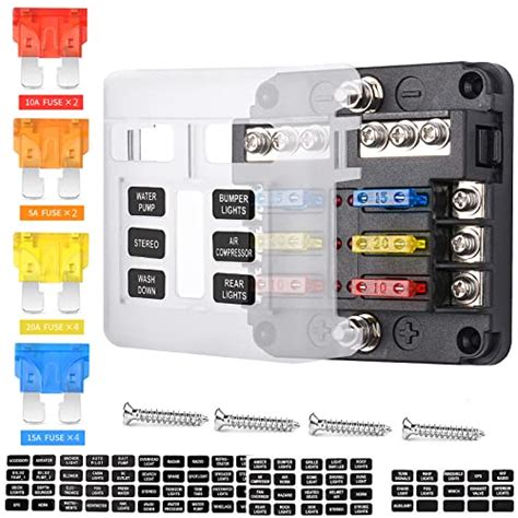 Way V Fuse Box Blade Volt Fuse Block With LED Indicator Damp Proof Cover Circuit