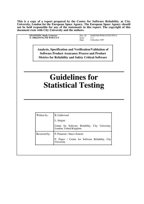 pdf guidelines for statistical testing