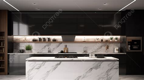 3d 렌더링의 고급스러운 주방 인테리어 디자인 주방 디자인 부엌 바닥 고급 주방 배경 일러스트 및 사진 무료 다운로드 Pngtree