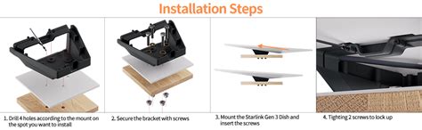 Starlink Gen 3 Mobility Mount Aluminum Alloy Anti Theft Kickstand Kit Daier