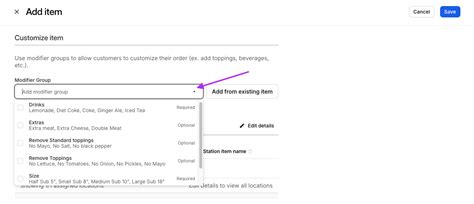 Menu Item Modifiers And Nested Modifiers Otter Help Center