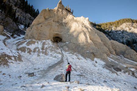 The Grotto Canyon Trail Ice Walk Near Canmore Alberta