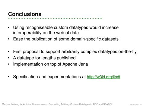 supporting arbitrary custom datatypes in rdf and sparql ppt download