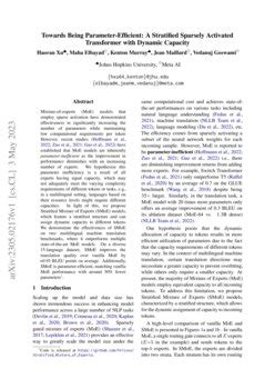 Towards Being Parameter Efficient A Stratified Sparsely Activated