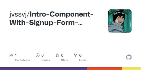 Github Jvssvjintro Component With Signup Form Master