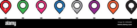 A Vector Of Set Of Colorful Map Pointers In White Background Stock Vector Image Art Alamy
