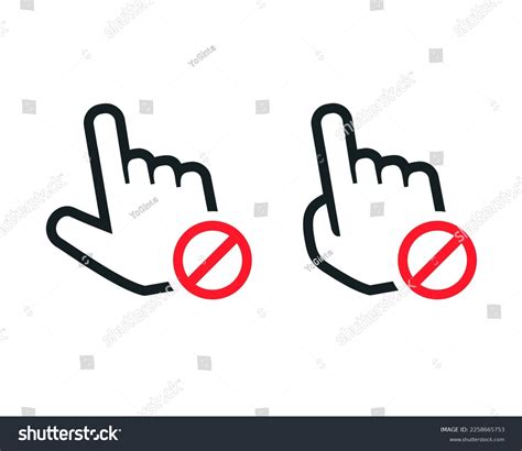Do Not Touch Cursor Pointer Forbidden Stock Vector Royalty Free