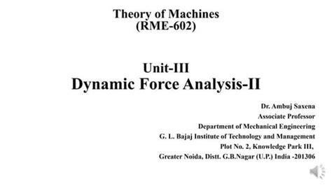 Dynamic Force Analysis Pdf Physics Science