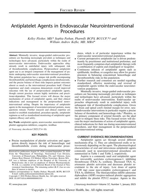 Antiplatelet Agents In Endovascular3 Pdf Platelet Intravenous