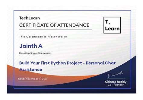 Jainth A On Linkedin Python Techlearn