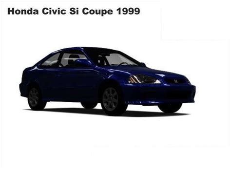 Honda Civic Si Coupe 1999 3d Model 19218 Model Copy Default