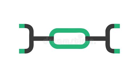 Linked Chain Icon With Color Accent Minimal Line Art Vector Design