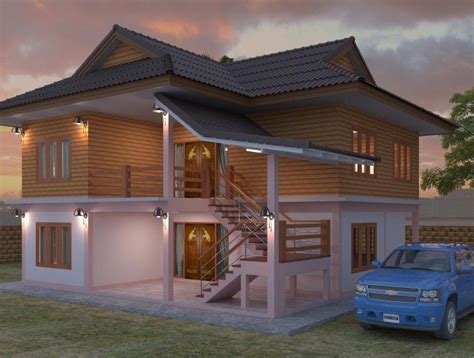 บ้านชั้นเดียว 2 ห้องนอน 2 ห้องน้ำ พื้นที่ใช้สอย 220 ตร ม 2 บริเวณ 2 ที่พัก ระเบียง 2 0 ตร ม