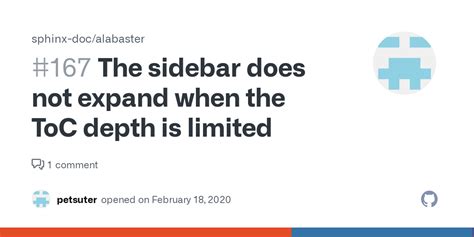The Sidebar Does Not Expand When The Toc Depth Is Limited · Issue 167