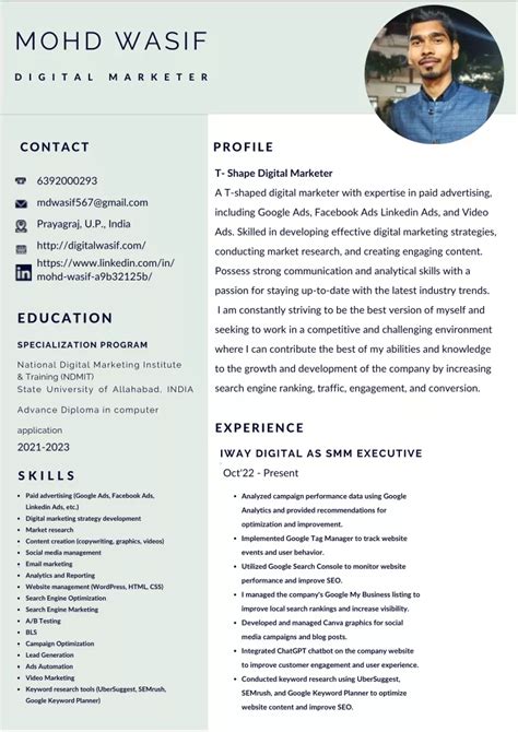 Ppt Wasif Dm Resume Pdf 4pdf Powerpoint Presentation Free Download Id12227991