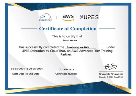 Aman Verma On Linkedin Aws Cloudthat Upes Cloudcomputing