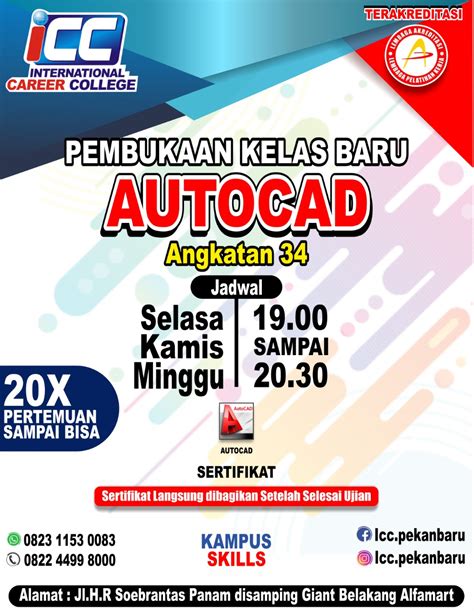 Pembukaan Kelas Baru Autocad International Career College Program