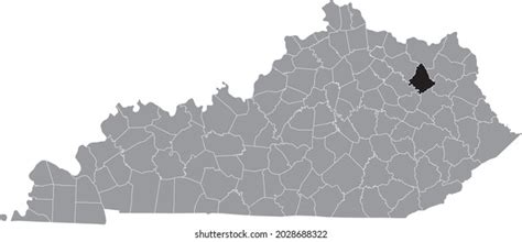 Black Highlighted Location Map Rowan County Stock Vector Royalty Free 2028688322 Shutterstock