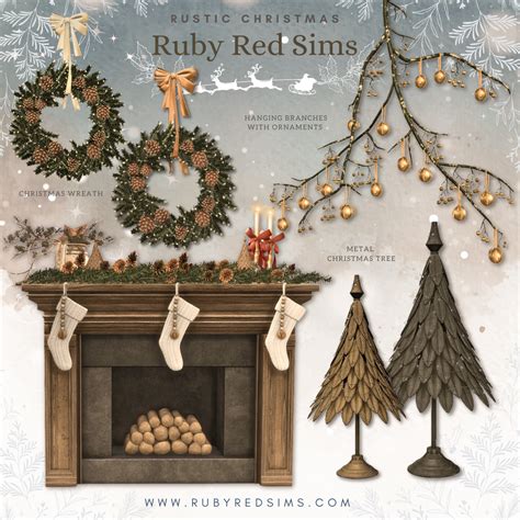 2024 Rustic Christmas Set Part 2 [ruby Red Sims]