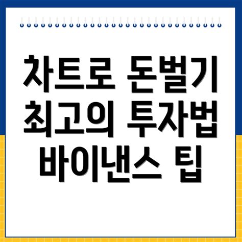 바이낸스에서 수익 극대화하는 전략 차트를 활용한 투자 가이드