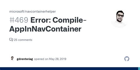 Error Compile Appinnavcontainer Issue Microsoft Navcontainerhelper Github