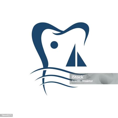치과 의사 치과 진료소 로고 에 The 바닷가 의료 디자인 벡터 템플릿 우아에 대한 스톡 벡터 아트 및 기타 이미지 우아 이빨 로고 Istock