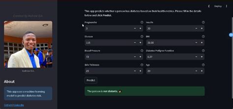 Machinelearning Ai Datascience Python Streamlit 30daychallenge Andrew Oduola