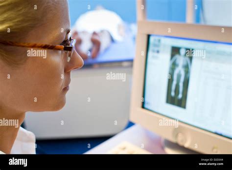 MODEL RELEASED Bone Density Scan Stock Photo Alamy