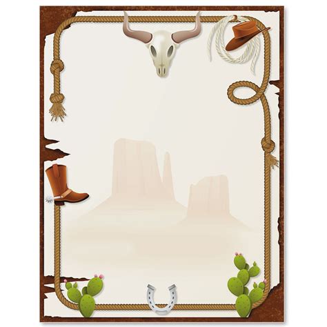 Western Town Border Papers Paperdirect Western Theme Border Wild