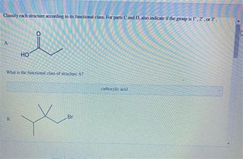 Solved Classify Each Structure According To Its Functional