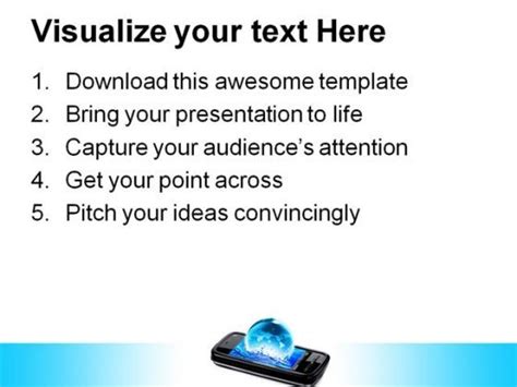 Mobile Phone Global Communication PowerPoint Themes And PowerPoint Slides 0711