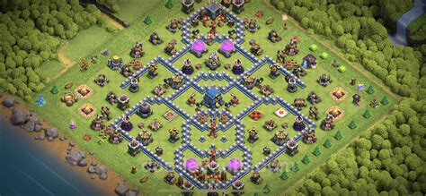Best Anti 2 Stars Base Th12 With Link Hybrid Town Hall Level 12 Base Copy 98