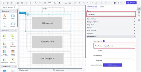 Display The Sub Report On A Separate Page With A Page Name Using