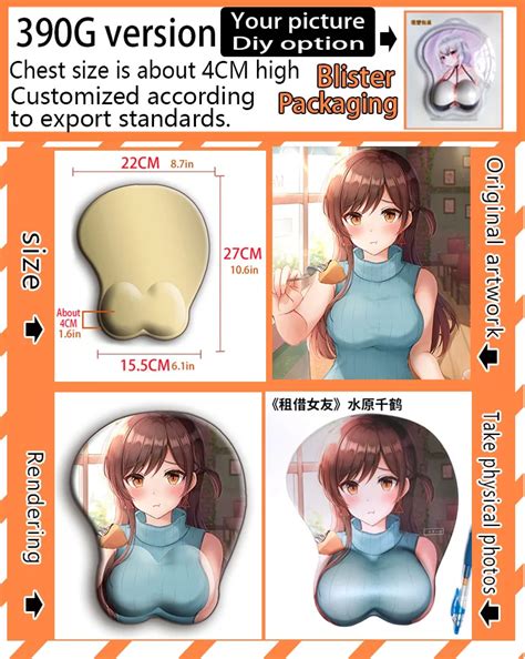 Коврик для мыши мультфильм аниме 3d сексуальная грудь силиконовый коврик для мыши