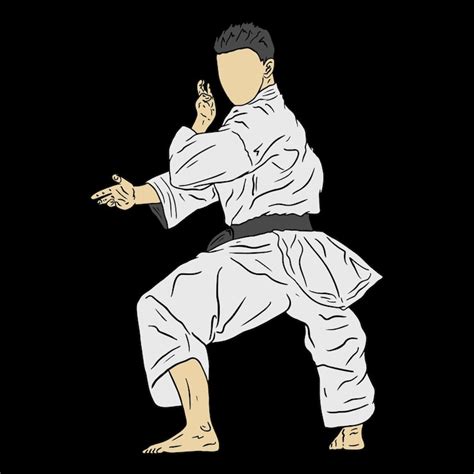 Premium Vector Karate Illustration Character Vector