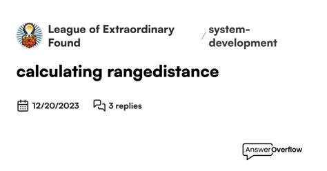 Calculating Rangedistance League Of Extraordinary Foundryvtt Developers