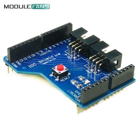 6 Socket Idc Spi Sensor Shield Module For Arduino Idc 6 Cable Spi
