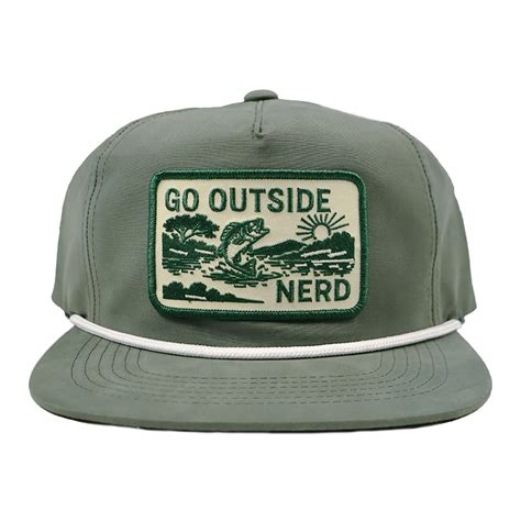 Go Outside Nerd Patch Hat Snapback Rough House