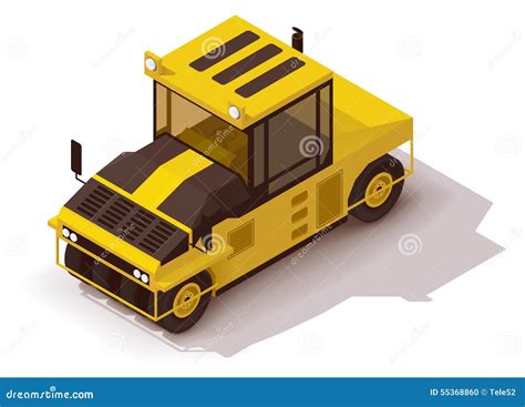 Pneumatic Road Compactor Icon Cartoon Vector 76783225
