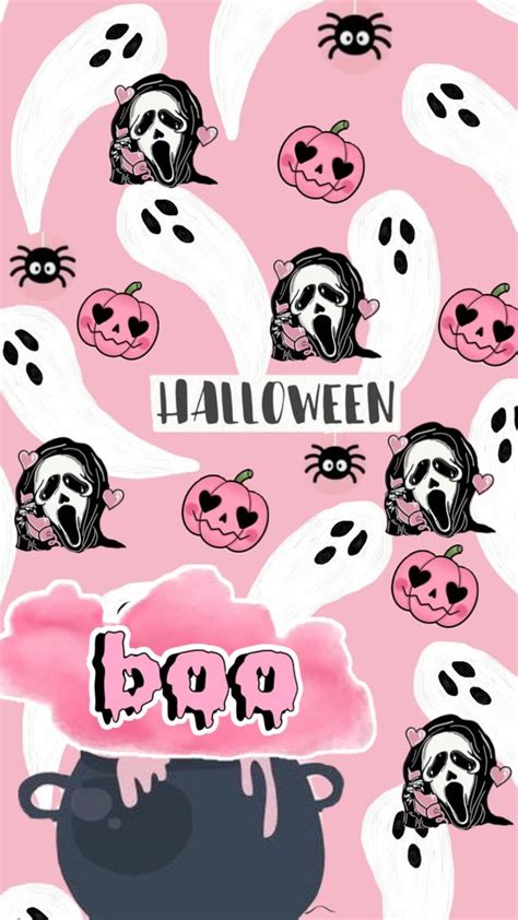 Halloween Halloweenwallpaper Spookyseason Autumn Pink Halloween