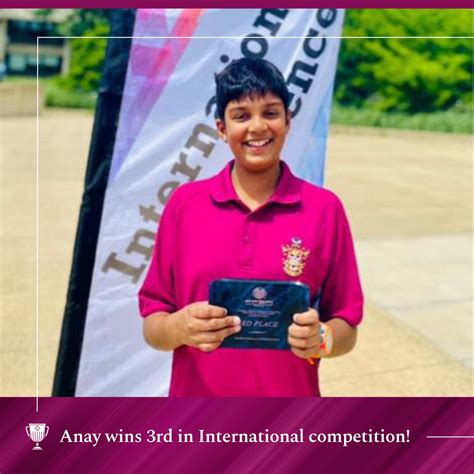 Haileybury Congratulations To Anay Ashwin Year 7 Who