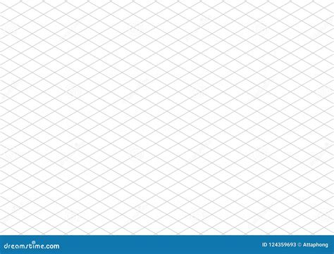 Isometric Grid Paper A3 Landscape Vector 124359568