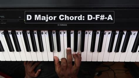 How To Play The D Major Chord On Piano Youtube