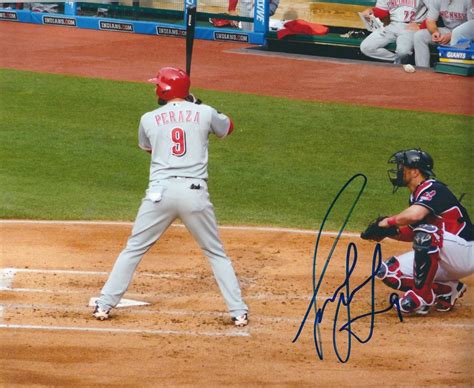 Autographed Jose Peraza 8x10 Cincinnati Reds Photo Main Line Autographs
