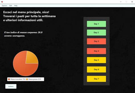 Github Nicolodallagliodiet Plan App A Desktop Application Capable Of Providing A Weekly Diet